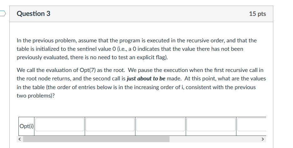 Question 1 15 / 15 pts Recall that the recurrence | Chegg.com