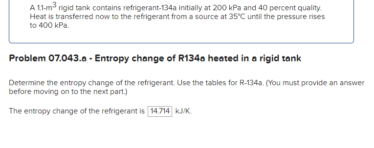Solved A 1.1-m3 rigid tank contains refrigerant-134a | Chegg.com