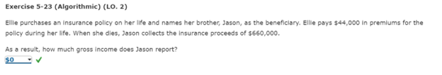 Solved Exercise 5-23 (Algorithmic) (LO. 2)Ellie purchases an | Chegg.com