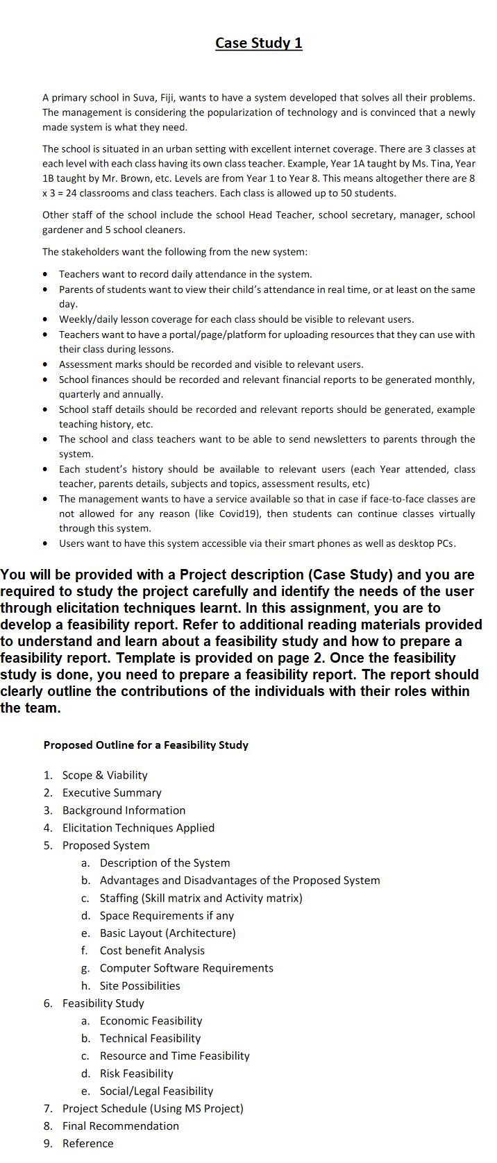 Solved Case Study 1 A primary school in Suva, Fiji, wants to | Chegg.com