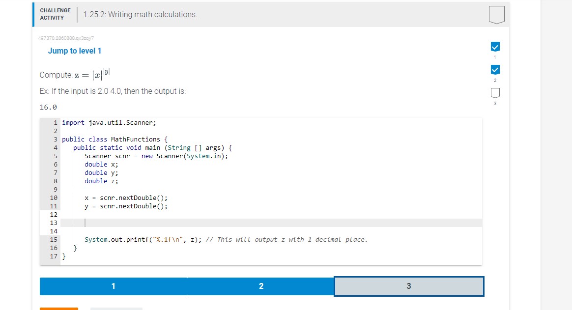 Solved CHALLENGE ACTIVITY 1.25.2: Writing math calculations. | Chegg.com Solved CHALLENGE ACTIVITY 1.25.2: Writing math calculations. | Chegg.com