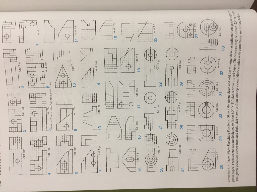 Solved Exercise 5.7 Third - View Sketching Problems . Sketch | Chegg.com