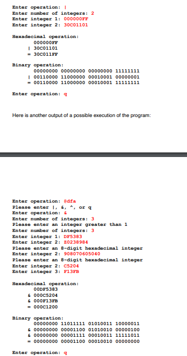 Solved Requirements The program will first prompt the user | Chegg.com