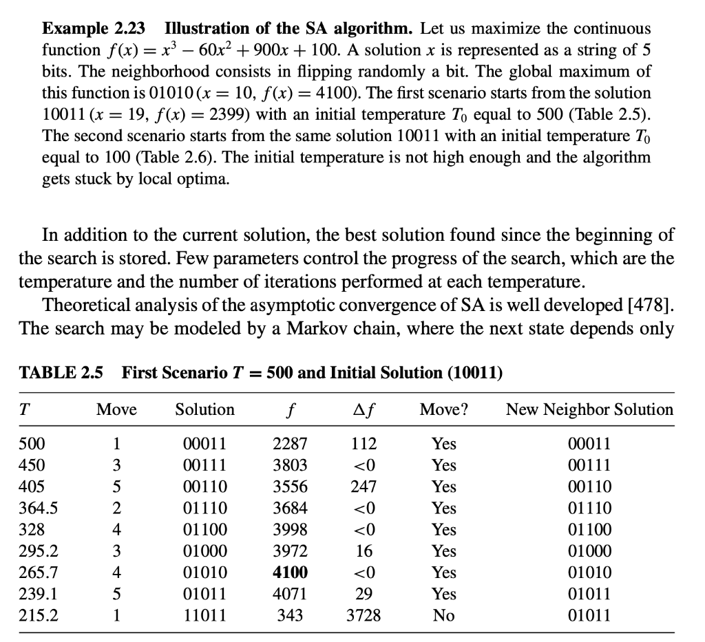 Example 2.23 Illustration of the SA algorithm. Let us | Chegg.com