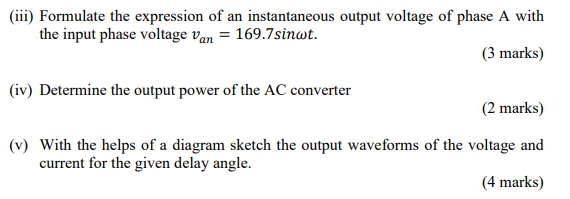 Solved (a) A three phase full-wave AC controller in Figure | Chegg.com