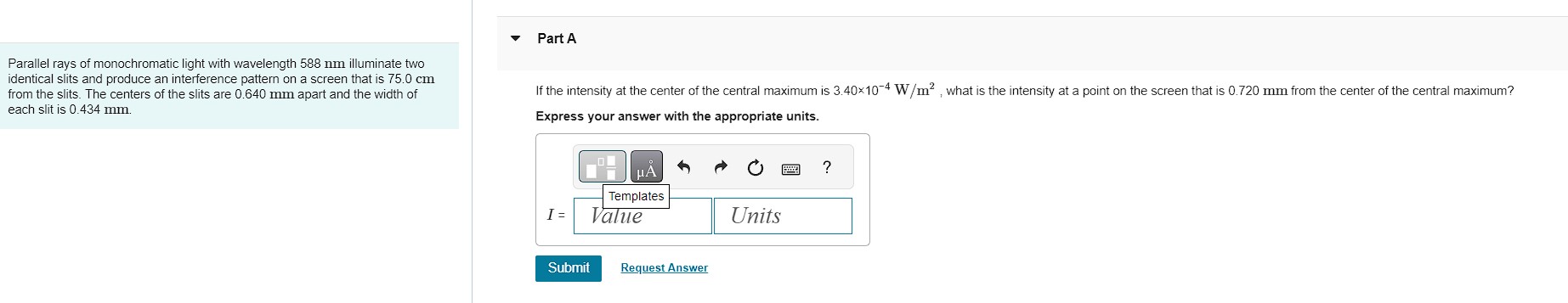 Solved Parallel rays of monochromatic light with wavelength | Chegg.com