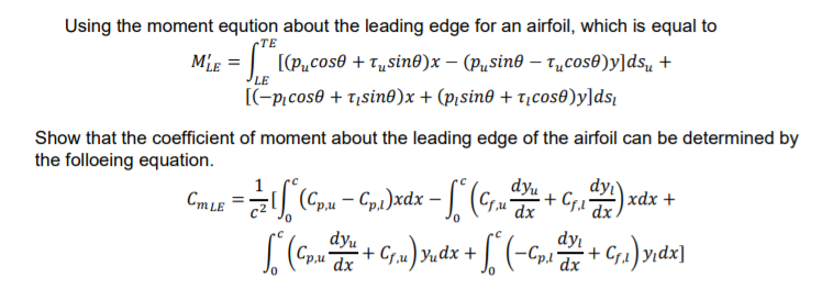 Solved Using the moment eqution about the leading edge for | Chegg.com