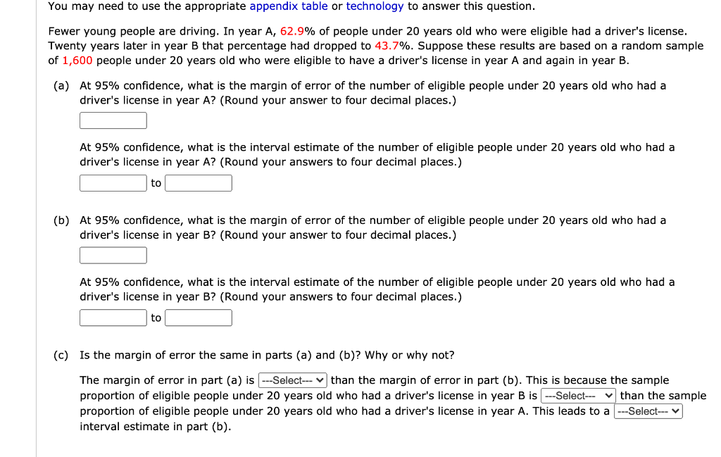 Solved You may need to use the appropriate appendix table or | Chegg.com