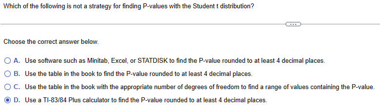 Solved Which of the following is not a strategy for finding | Chegg.com