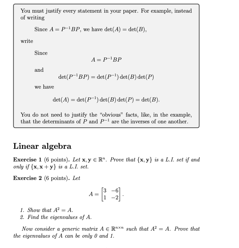 Solved You must justify every statement in your paper. For | Chegg.com