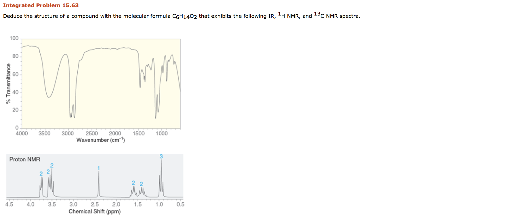 Solved 15.63 Part 4 Select the structure that is consistent | Chegg.com
