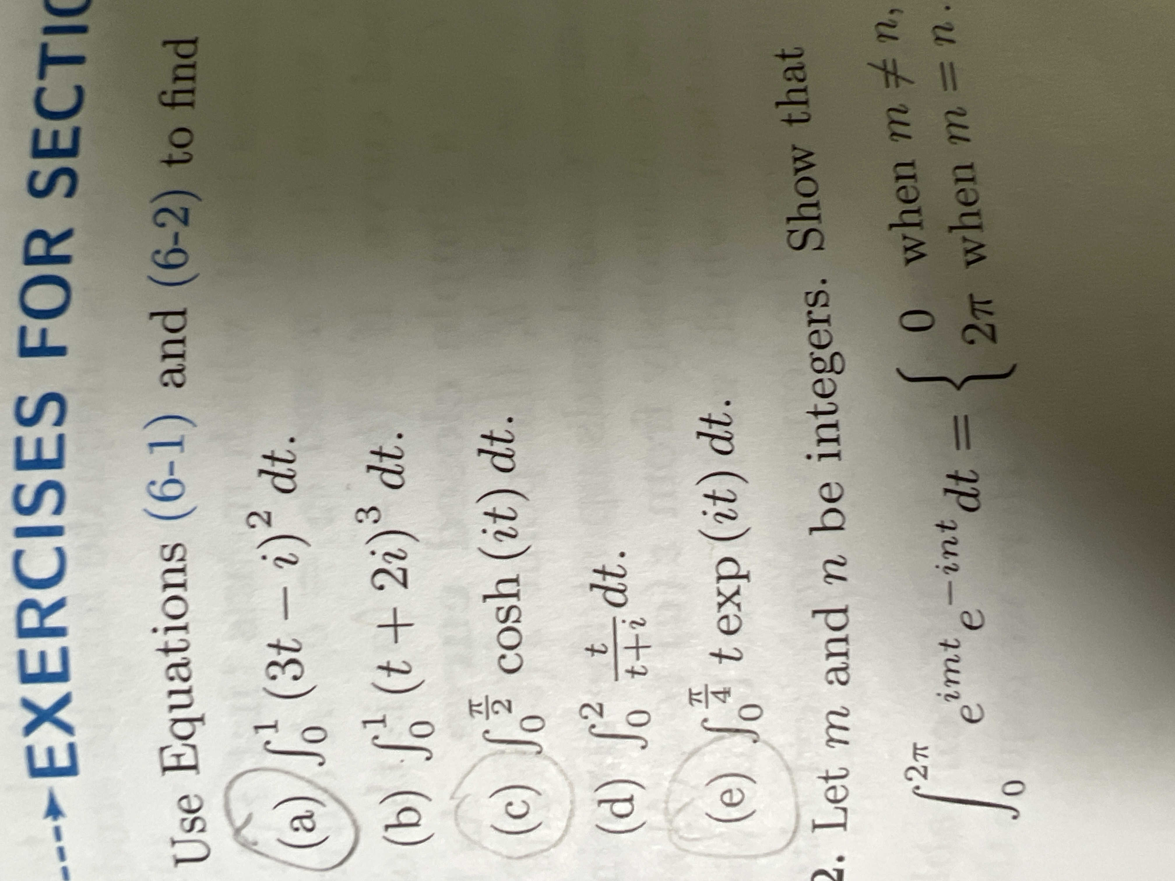 dots EXERCISES FOR SECTICUse Equations (6-1) ﻿and | Chegg.com