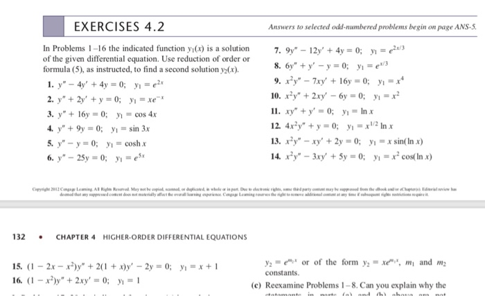 Solved EXERCISES 4.2 Answers to selected odd-numbered | Chegg.com