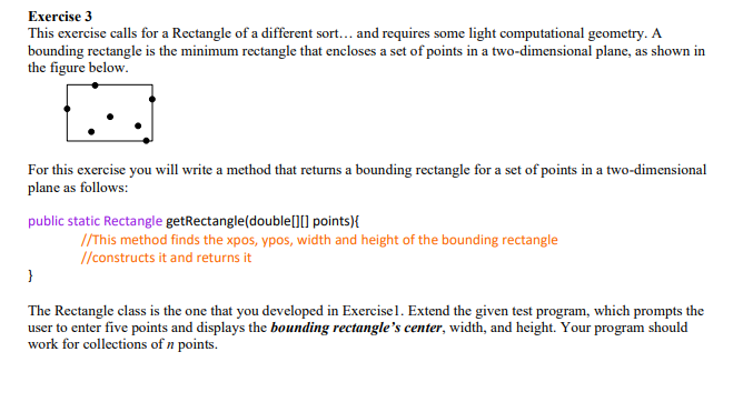 Exercise 3 This exercise calls for a Rectangle of a | Chegg.com