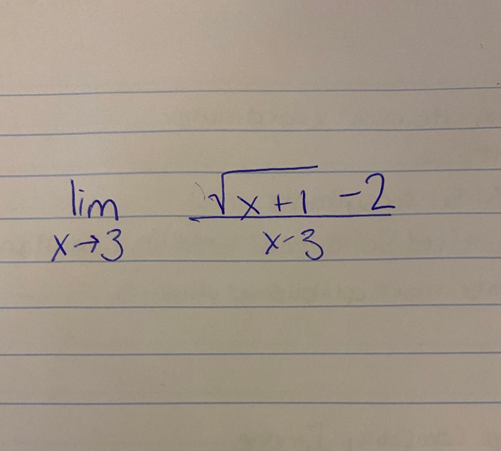 Solved lim r Vx+1-2 X+3 X-3 | Chegg.com