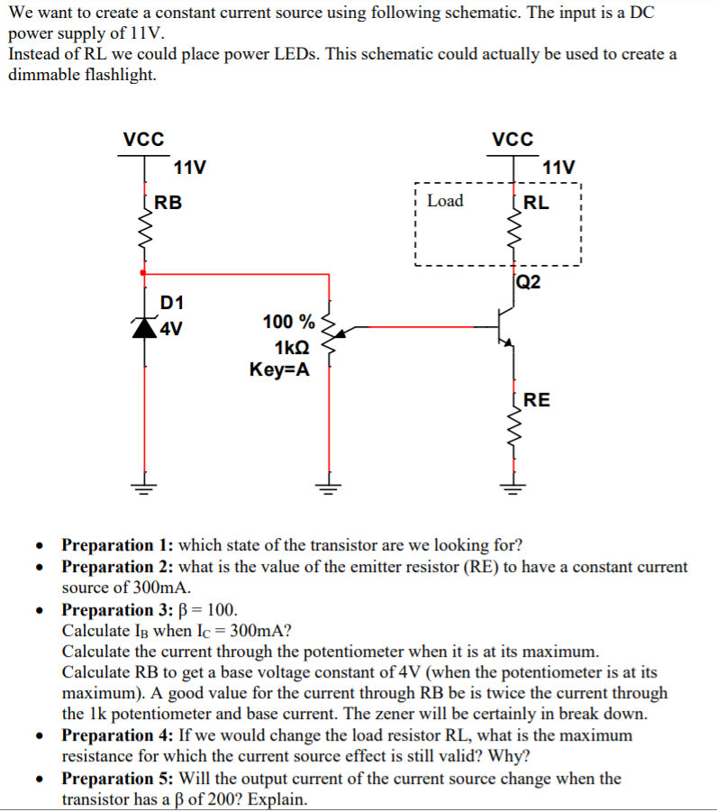 Solved We want to create a constant current source using | Chegg.com