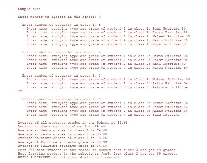 Solved using java IDE using arrays following the | Chegg.com