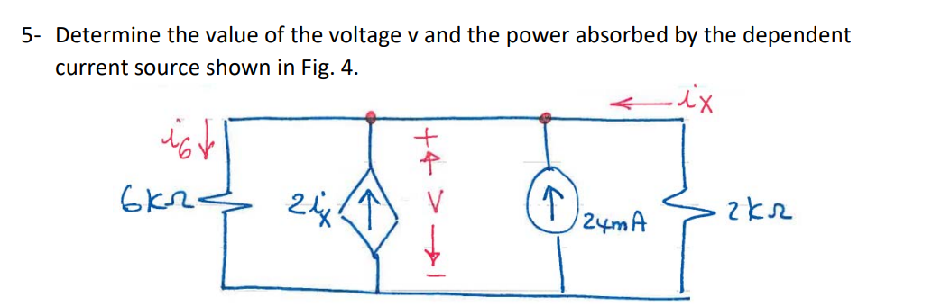 Solved Determine the value of the voltage v and the power | Chegg.com