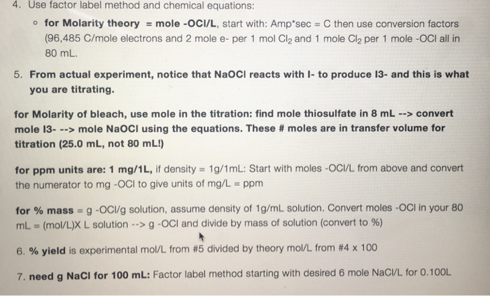 Solved 4. Calculate the theoretical yield (in molarity) if | Chegg.com