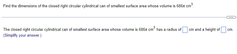 Solved Find the dimensions of the closed right circular | Chegg.com