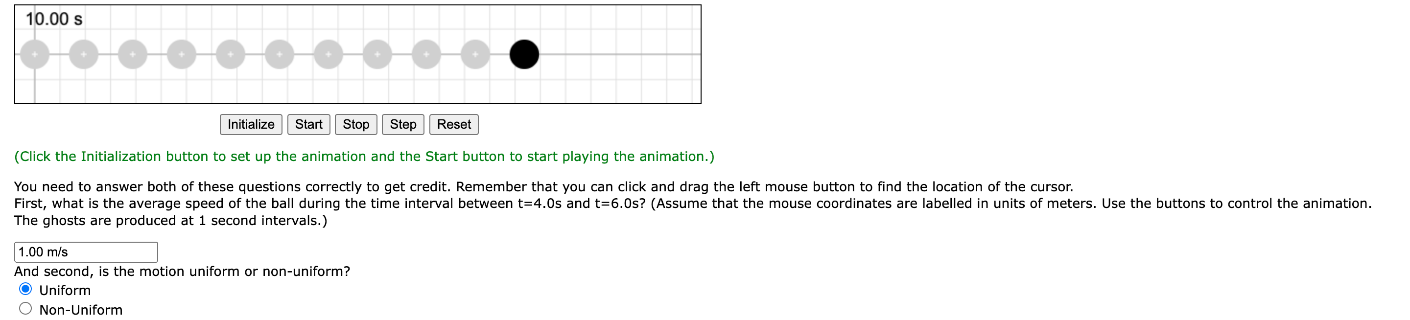 Solved (Click the Initialization button to set up the | Chegg.com