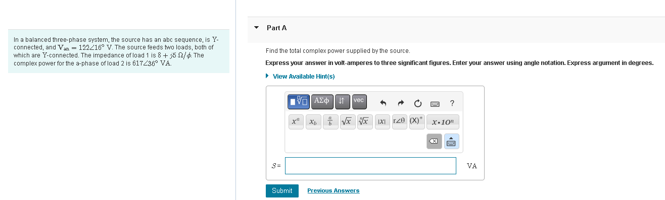 Solved In a balanced three-phase system, the source has an | Chegg.com