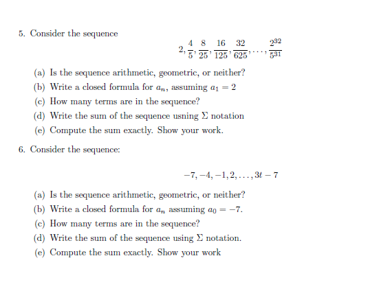 Solved 1. Consider the sequence with recursive definition | Chegg.com