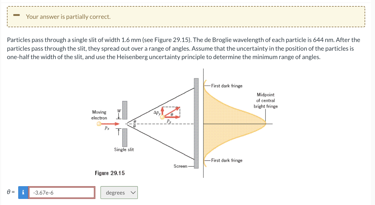 Solved - ﻿Your answer is partially correct.Particles pass | Chegg.com