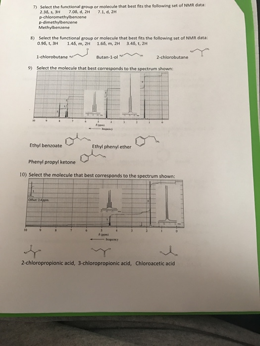 Solved 1) Predict the number of signals expected in the | Chegg.com
