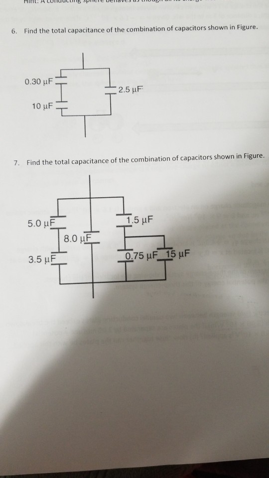Solved Find the total capacitance of the combination of | Chegg.com