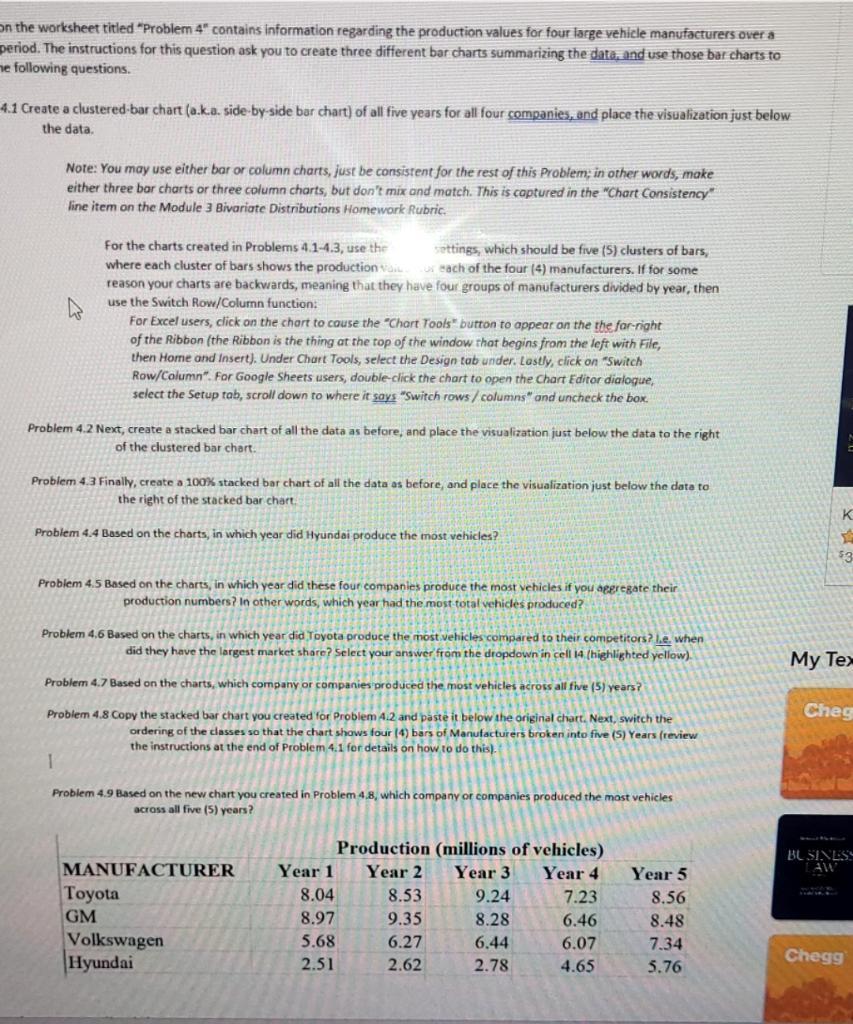 Solved n the worksheet titled "Problem 4 " contains | Chegg.com