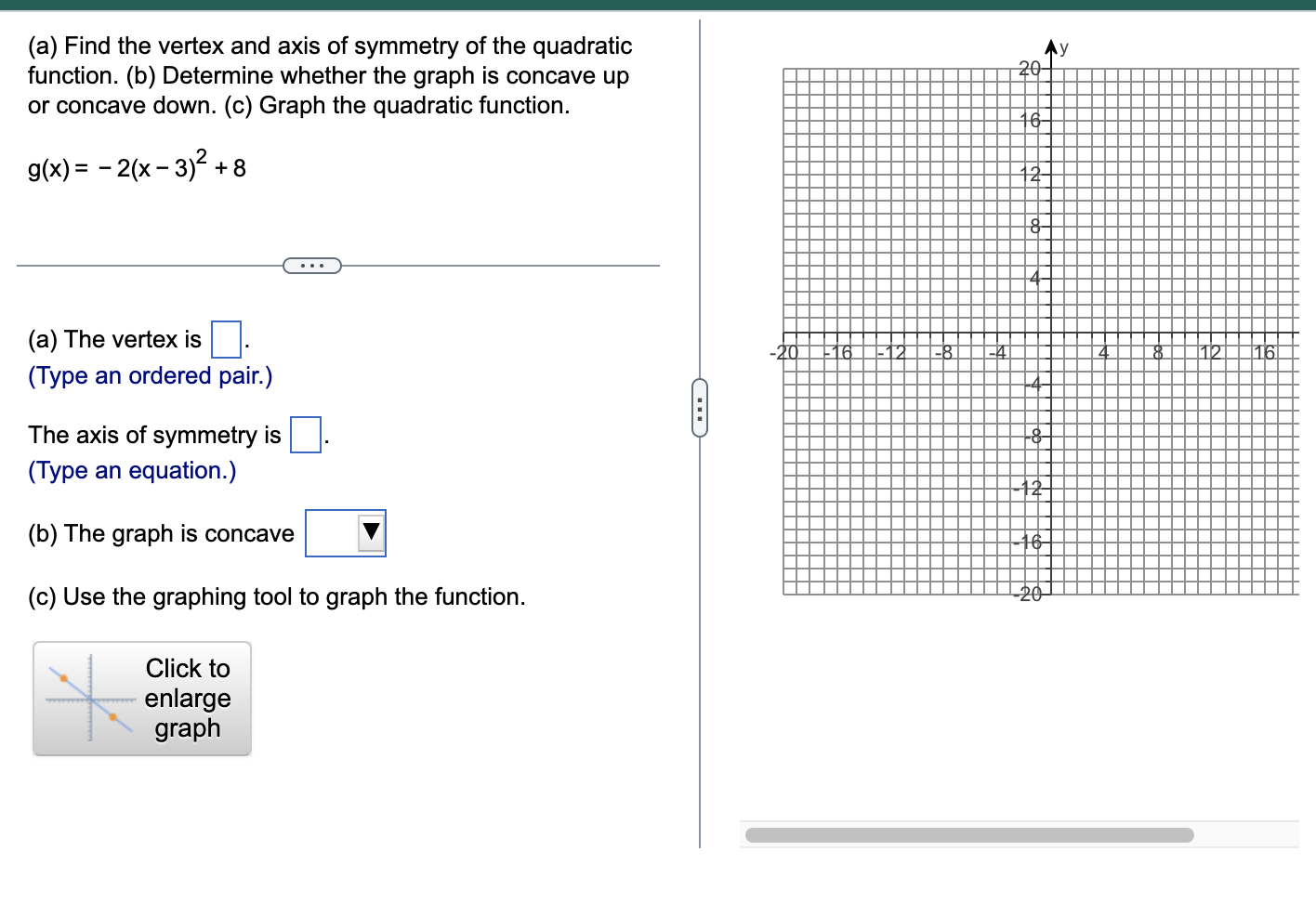 Solved (a) ﻿Find the vertex and axis of symmetry of the | Chegg.com
