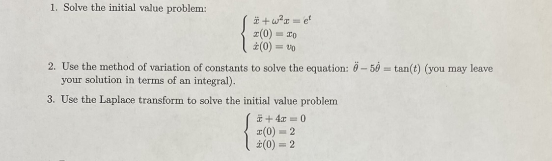 Solve the initial value | Chegg.com