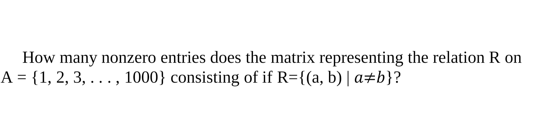 Solved How many nonzero entries does the matrix representing | Chegg.com