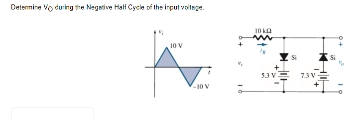 Solved Determine Vo during the Negative Half Cycle of the | Chegg.com