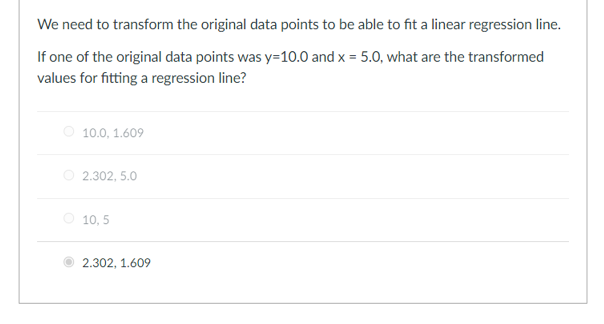 Solved We need to transform the original data points to be | Chegg.com