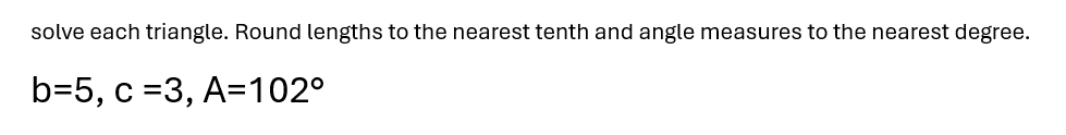 Solved solve each triangle. Round lengths to the nearest | Chegg.com