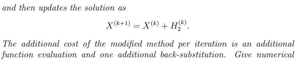 Exercise 28 Improved Newton's method. The modified | Chegg.com
