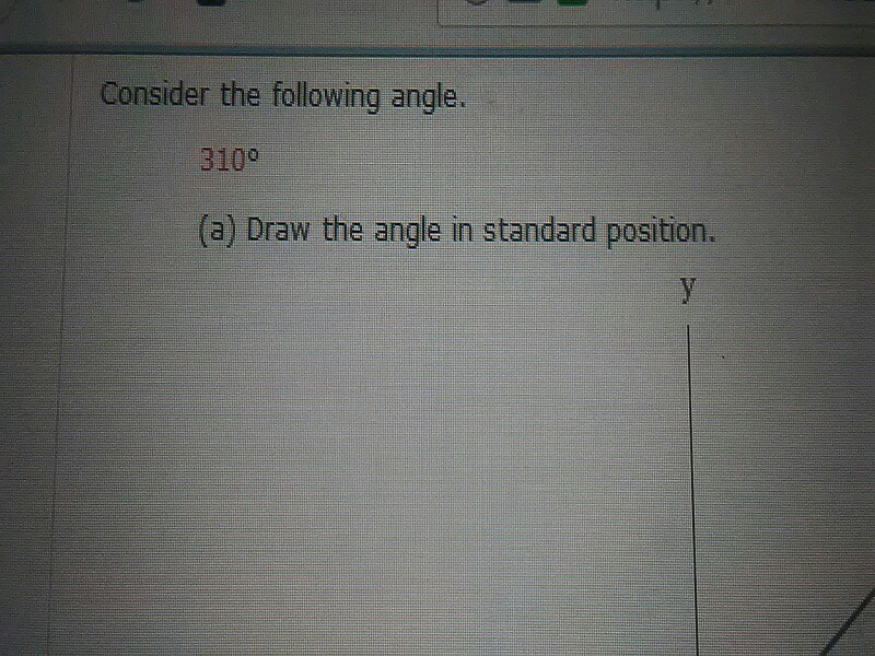 Solved Consider the following angle. 3100 (a) Draw the angle | Chegg.com