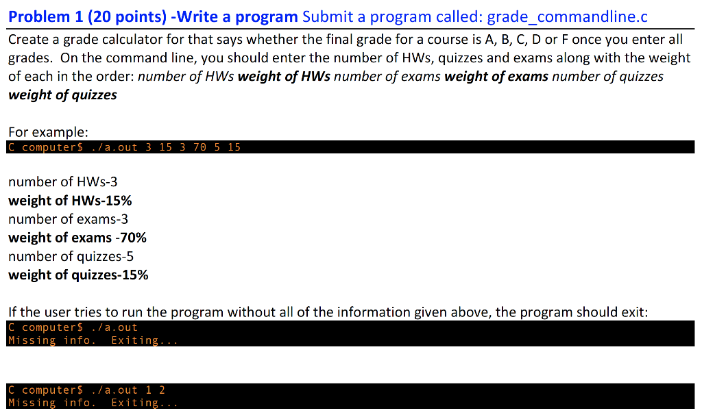 Problem 1 20 Points Write A Program Submit A 