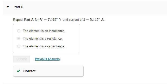 Solved A certain element has a phasor voltage of V = 200230° | Chegg.com