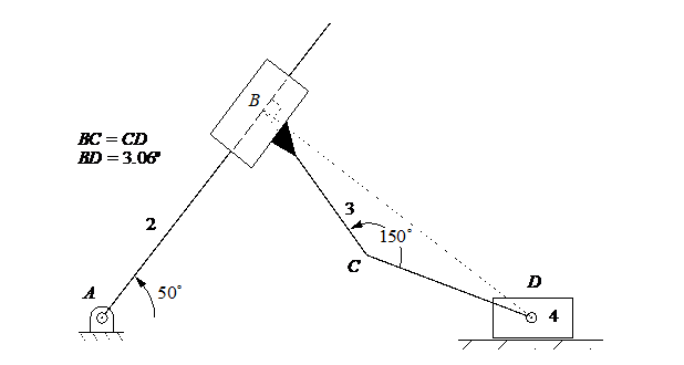 Solved If ω2 = 50 rad/sec CCW. Using the velocity polygon | Chegg.com