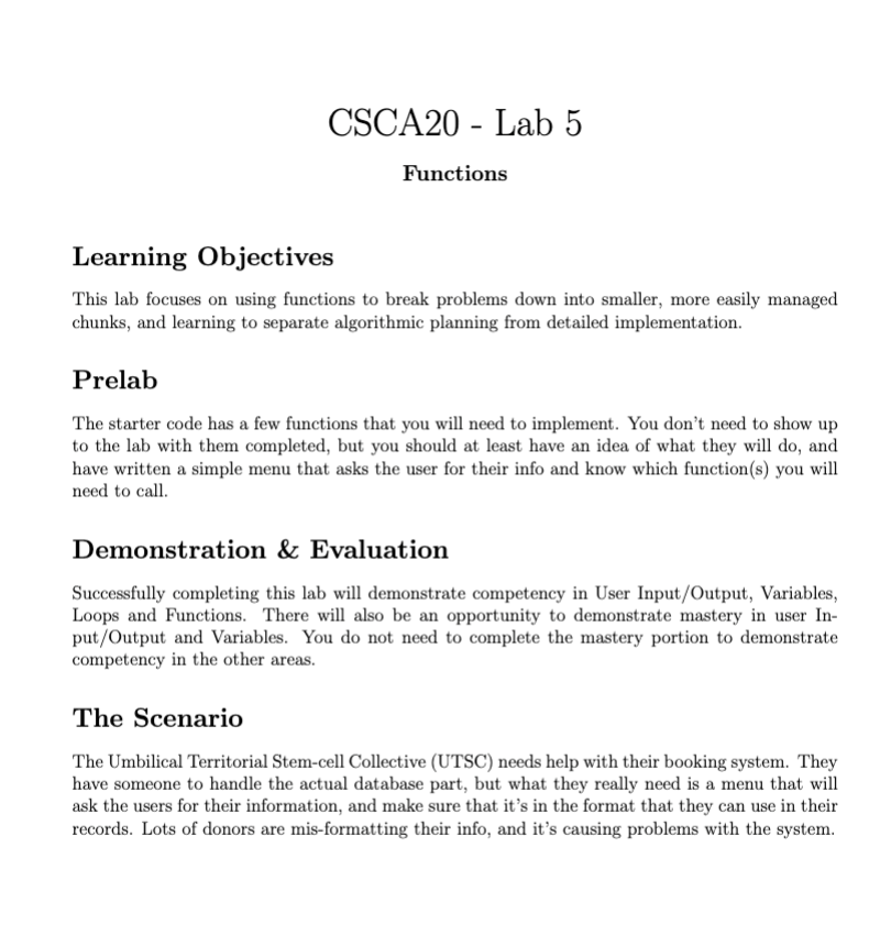 Learning Objectives This lab focuses on using | Chegg.com