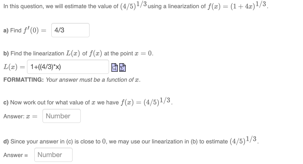 Solved In this question, we will estimate the value of | Chegg.com