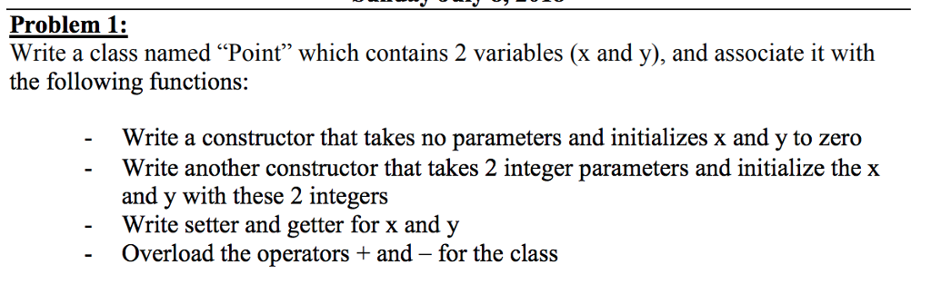 Solved Problemlas Named Point Which Contains A Write A