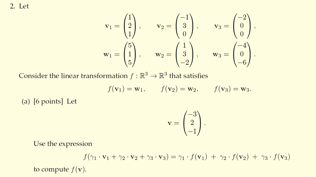 Solved 2. Let 1 V1 = V2 = 3 2 1 V3 = 0 0 5 1 W1 = W2 = 3 W3 | Chegg.com