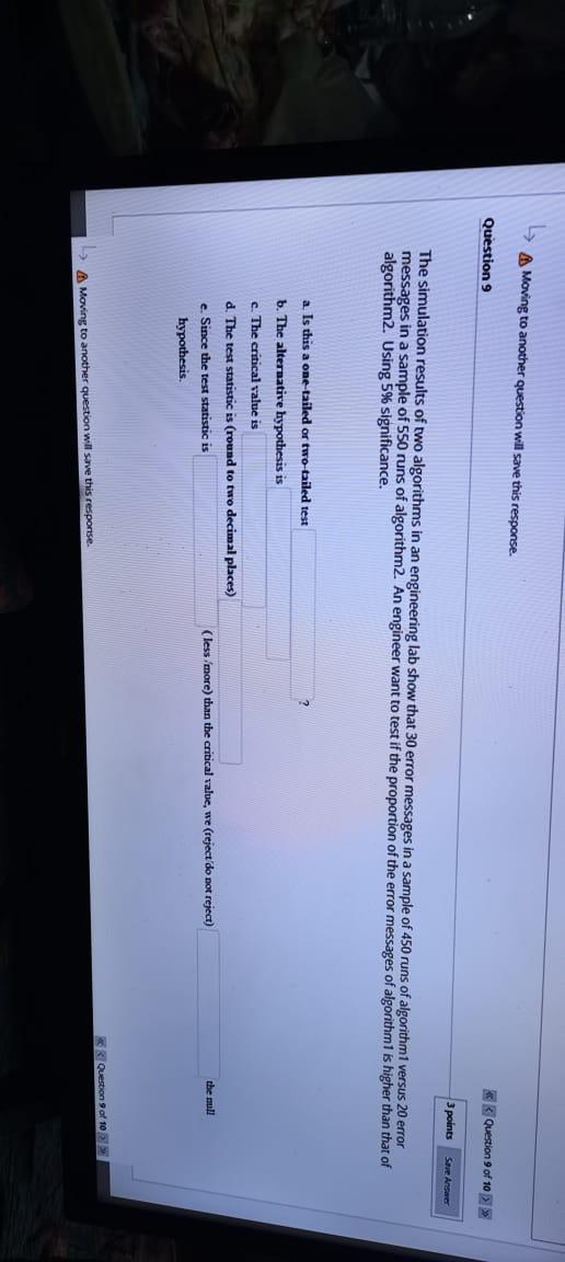 Solved The simulation results of two algorithms in an | Chegg.com
