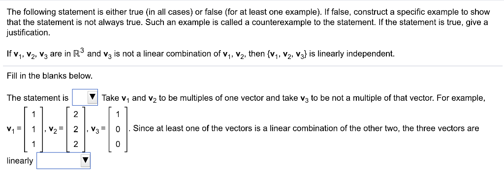 Solved The following statement that the statement is not | Chegg.com