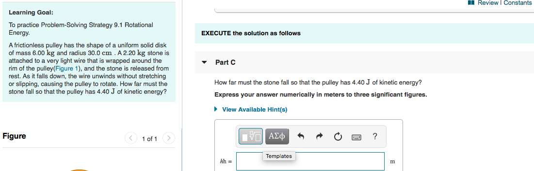 Solved 1 Review | Constants Learning Goal: EXECUTE the | Chegg.com