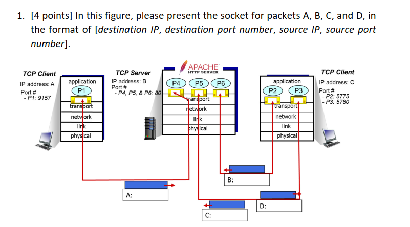 Solved In this figure, please present the socket for packets | Chegg.com
